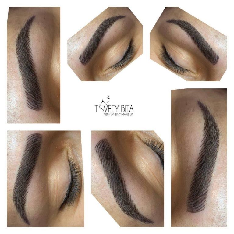Микропигментация на вежди косъм по косъм Цвети Бита Полуперманентен грим